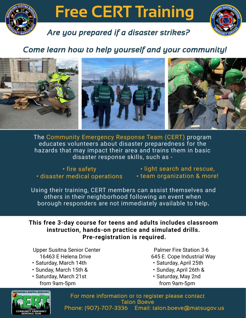 CERT Training for Upper Valley Residents | KTNA 88.9 FM